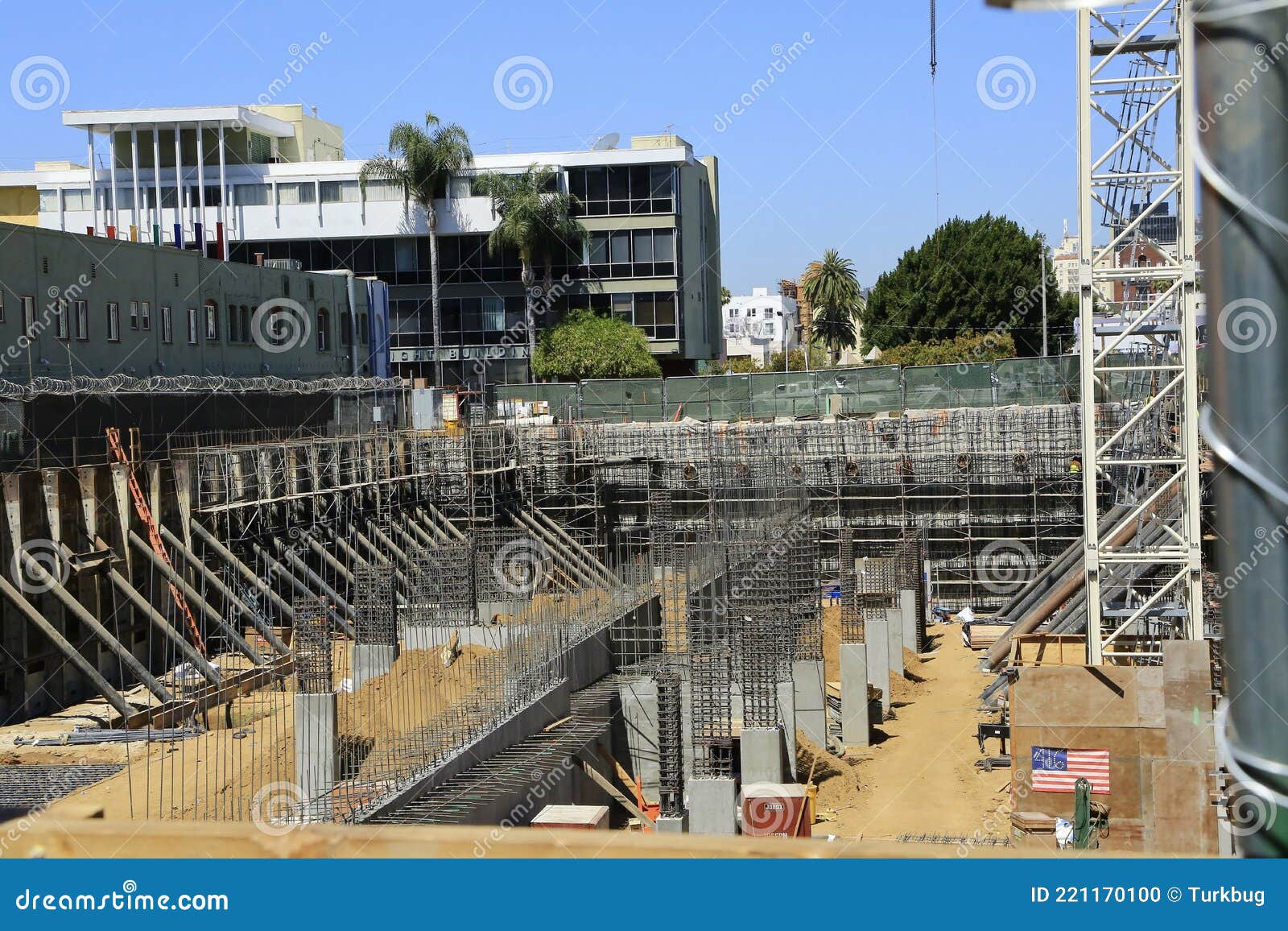 Ground floor of building editorial image. Image of crane - 221170100