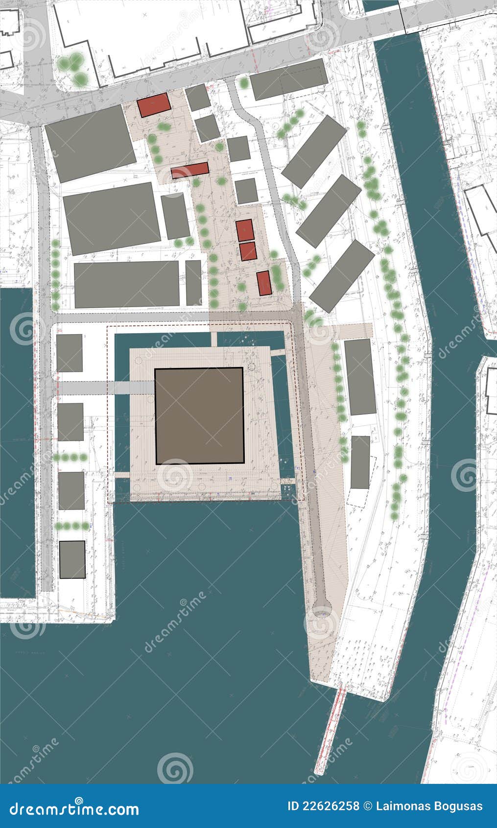 Ground Floor Plan of the Building Complex Stock Illustration ...