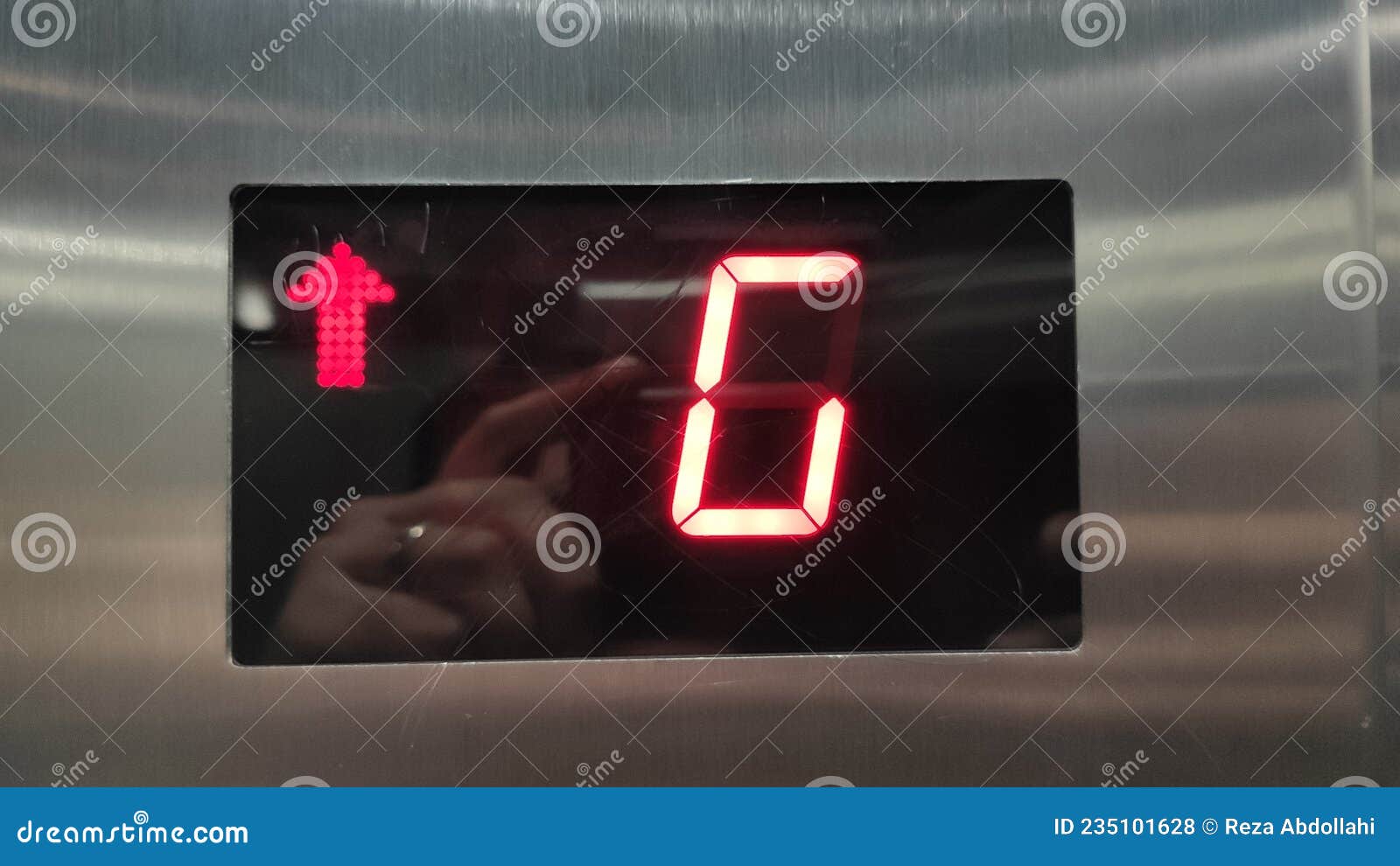 Ground Floor Sign with an Up Arrow in an Elevator of an Apartment Stock ...