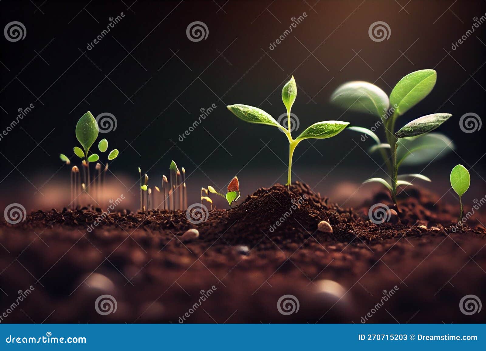 Ground Forming a Graph with Different Stages of Growth.generative Ai ...