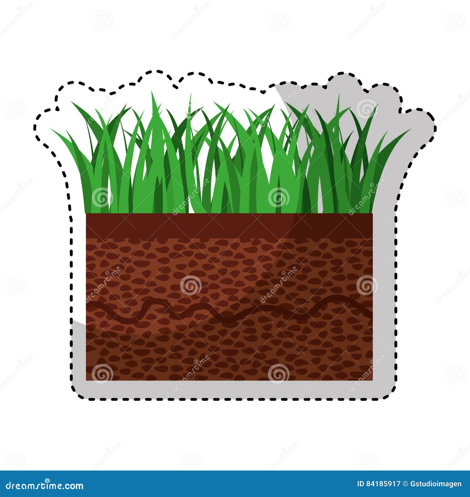 Ground and grass icon stock illustration. Illustration of design - 84185917