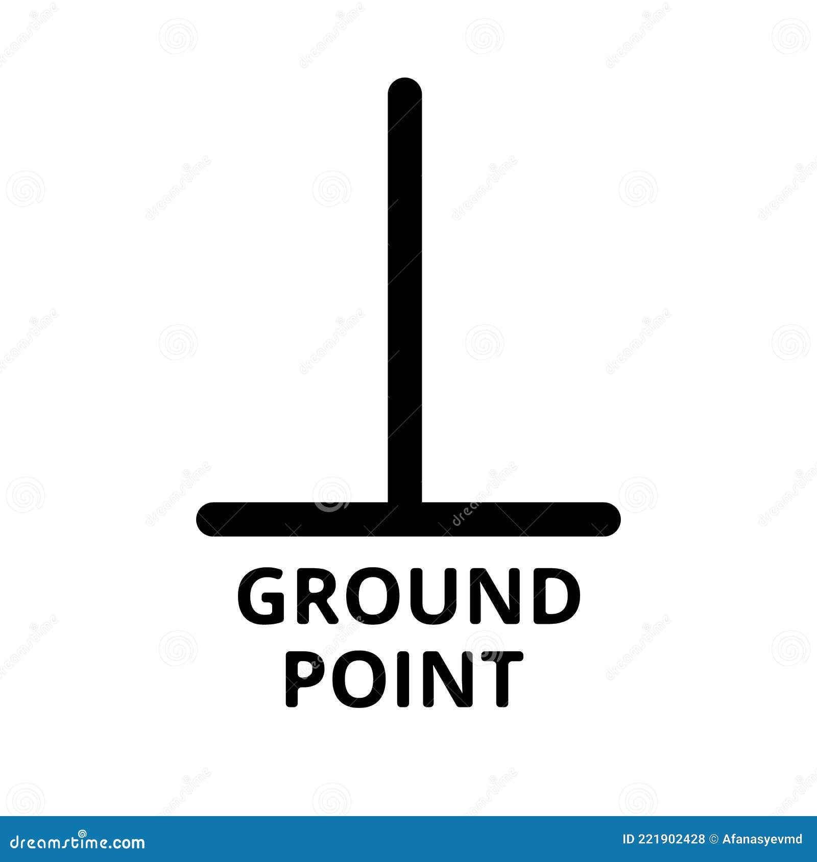 Grounding Point Symbol Sign, Vector Illustration, Isolate On White ...