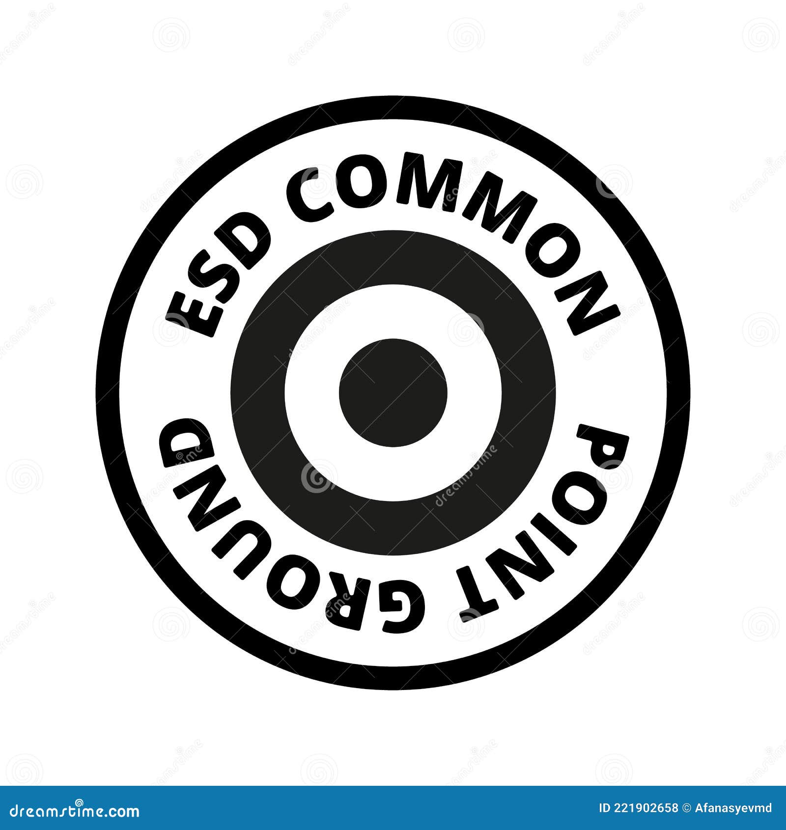 Grounding Point Symbol Sign, Vector Illustration, Isolate On White ...