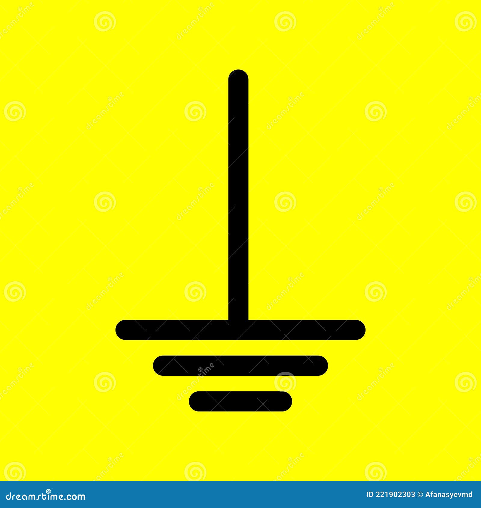 Grounding Point Symbol Sign, Vector Illustration, Isolate On White ...