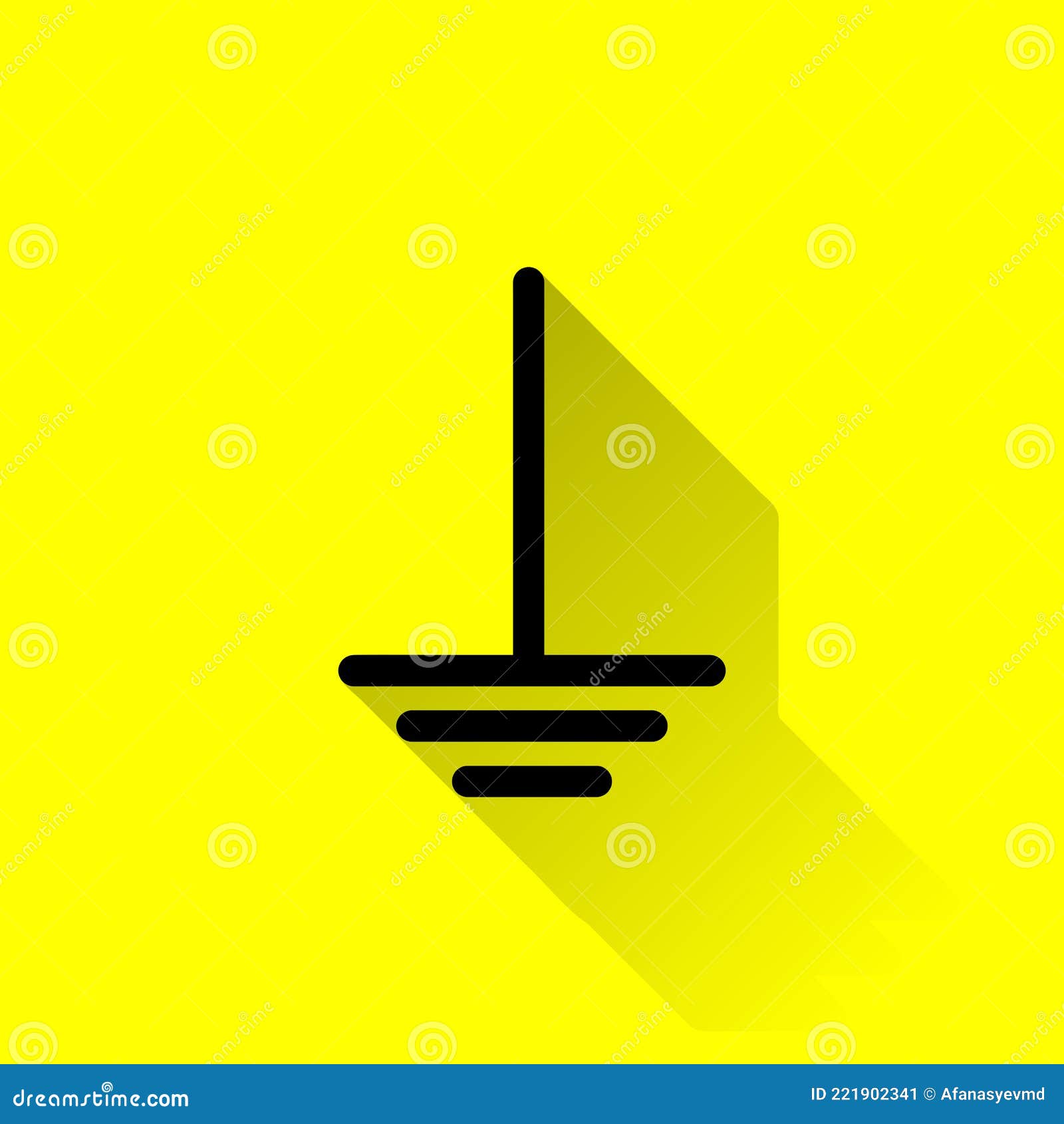 Grounding Point Symbol Sign, Vector Illustration, Isolate On White ...