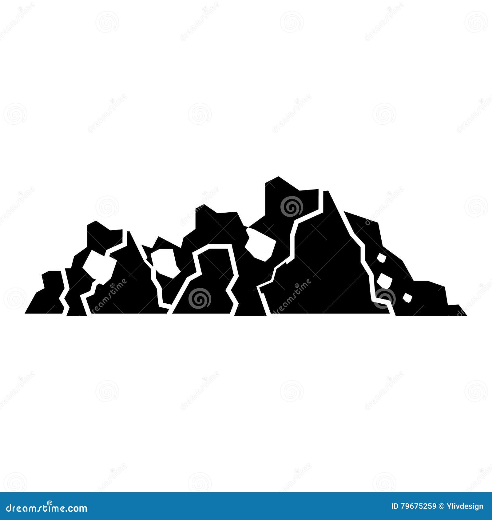 Ground icon, simple style stock vector. Illustration of icon - 79675259