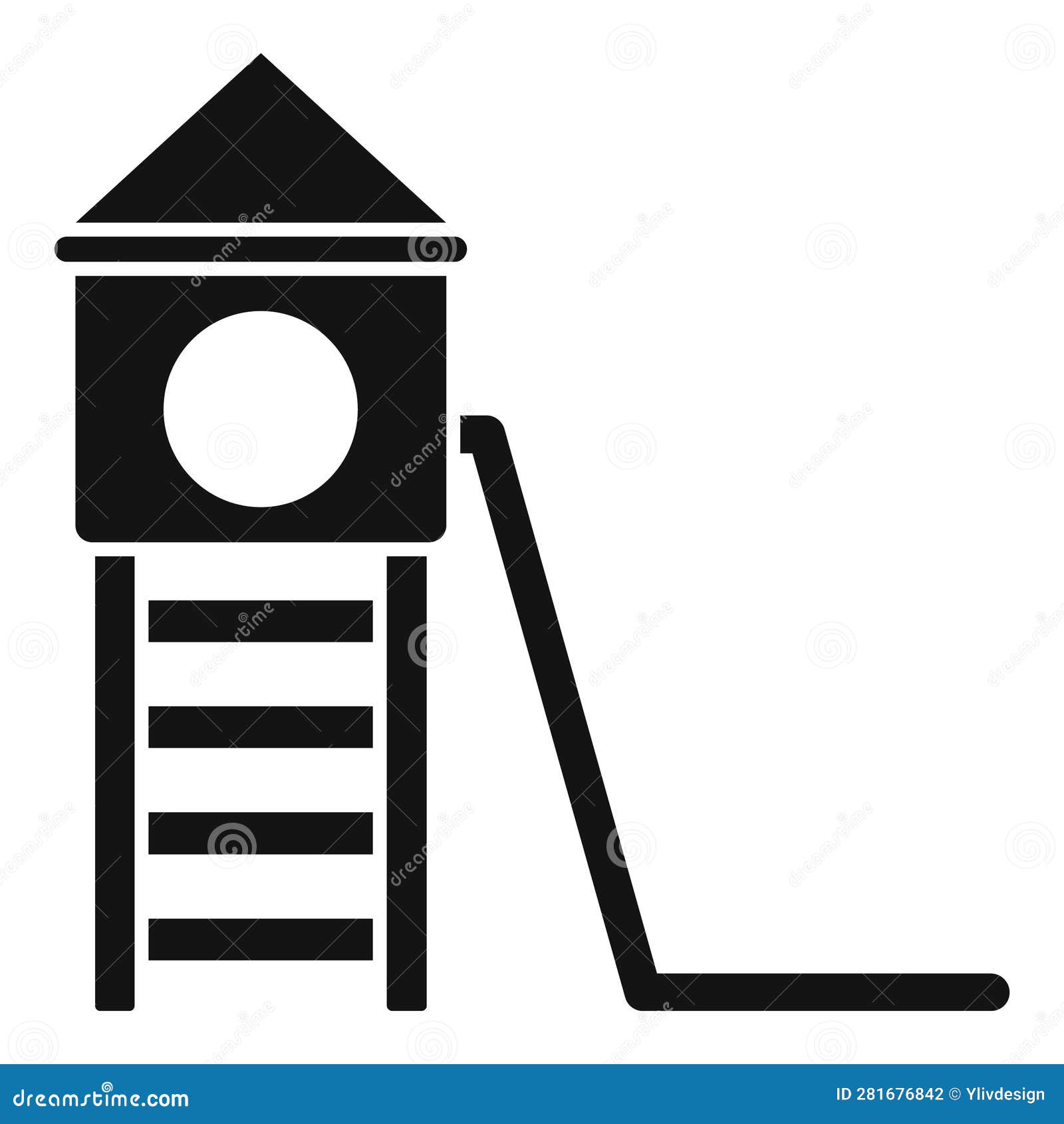 Ground Kid Slide Icon Simple Vector. Water Park Stock Vector ...