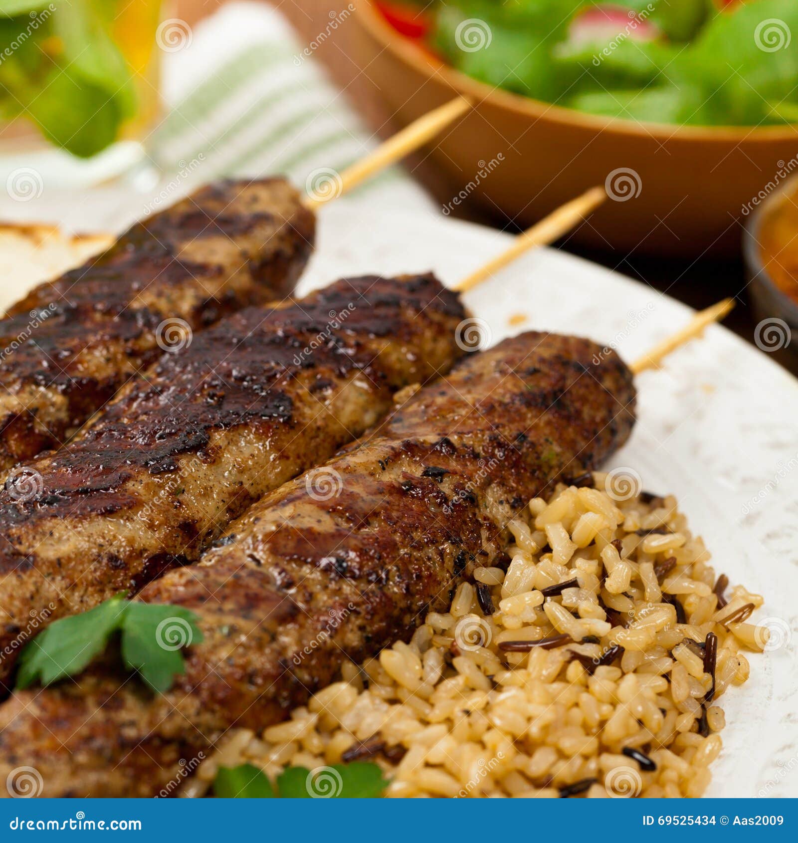 Ground Lamb Kebabs stock photo. Image of food, kebap - 69525434