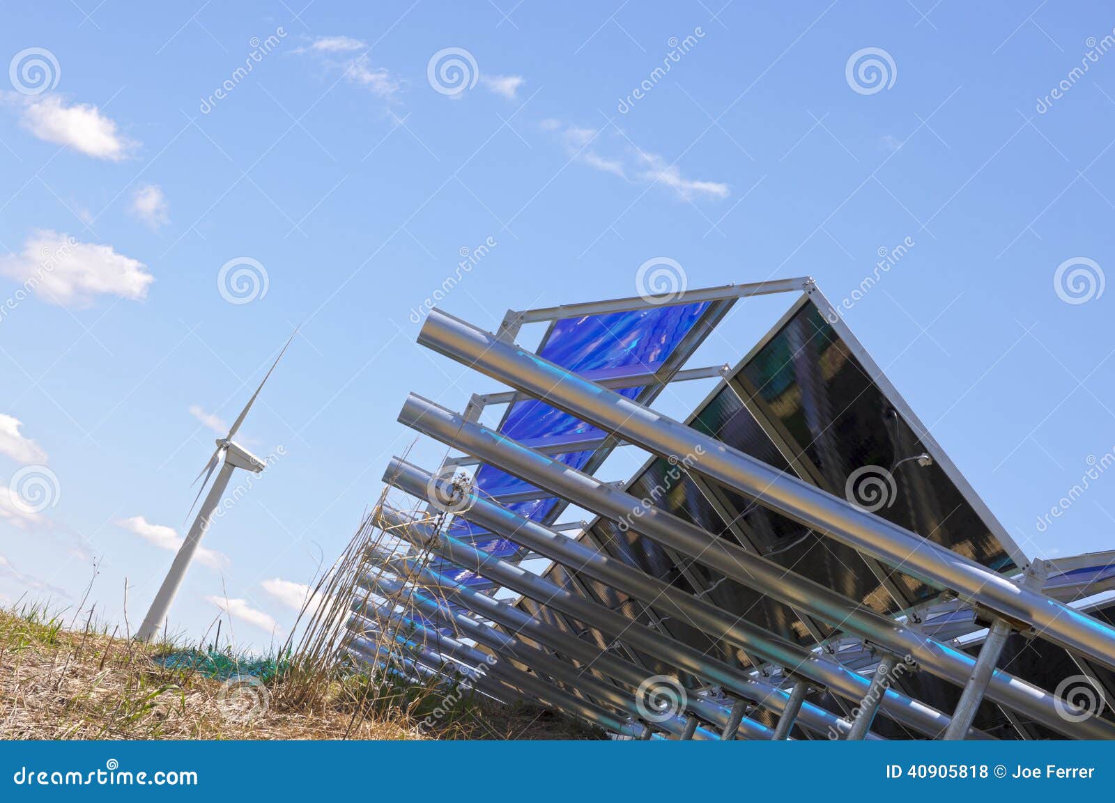 An Array Of Ground Supports, Trusses, And Insulators At An Electrical ...