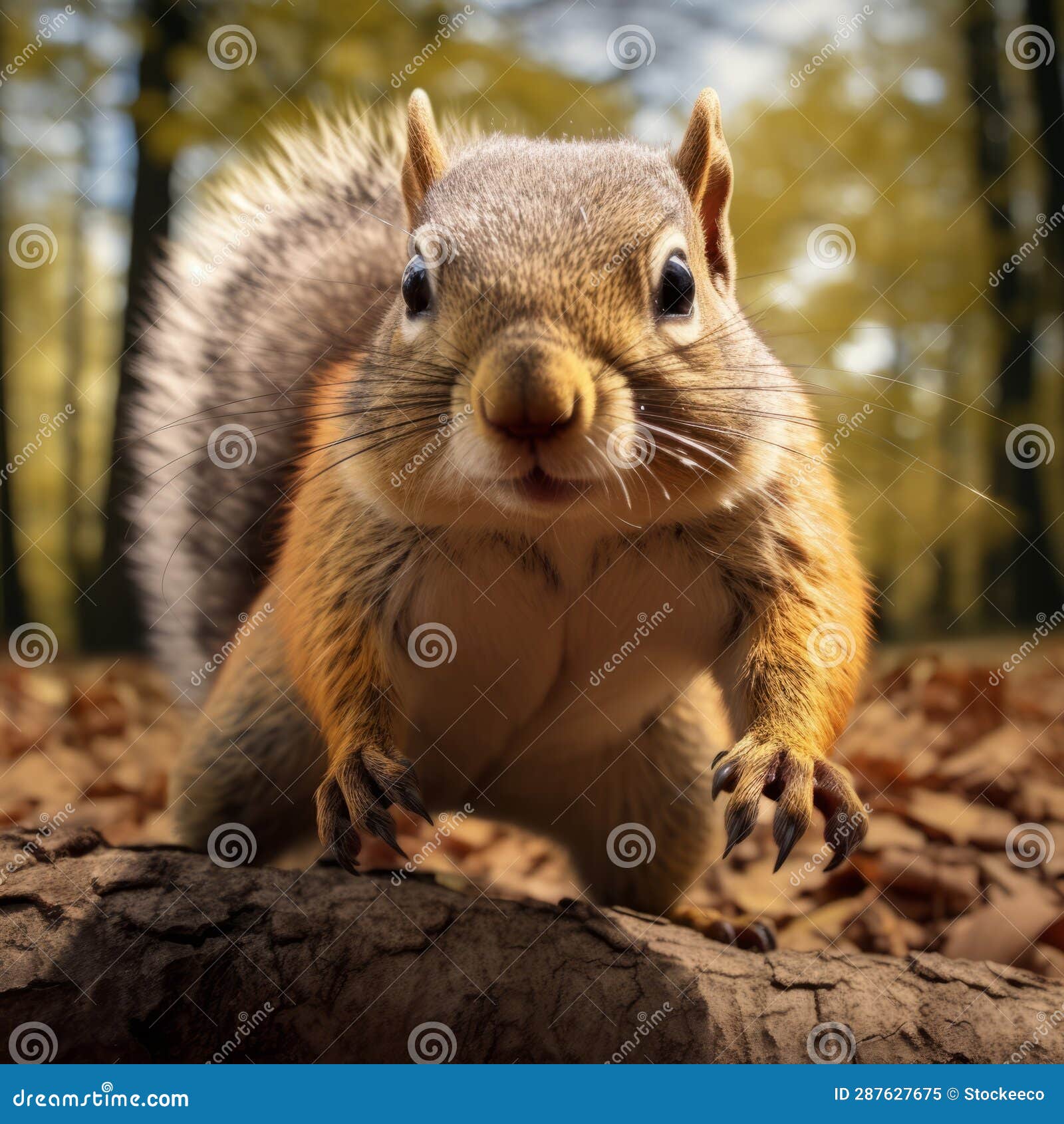 Realistic 3d Squirrel with Hyper-detailed Rendering and Golden Light ...