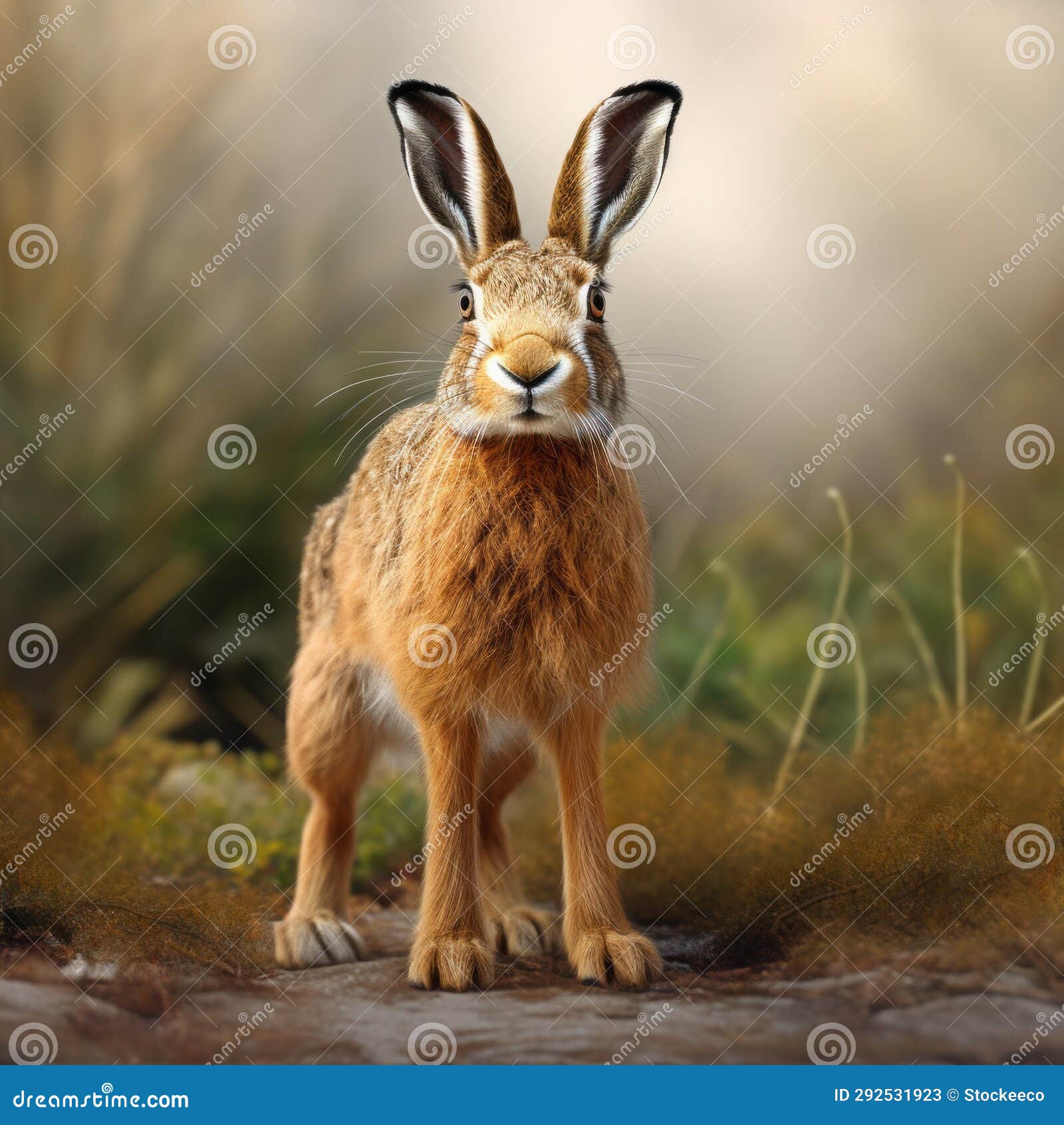Golden Hare Wildlife Portrait: Hyperrealistic Zbrush Rendering with Ue5 ...