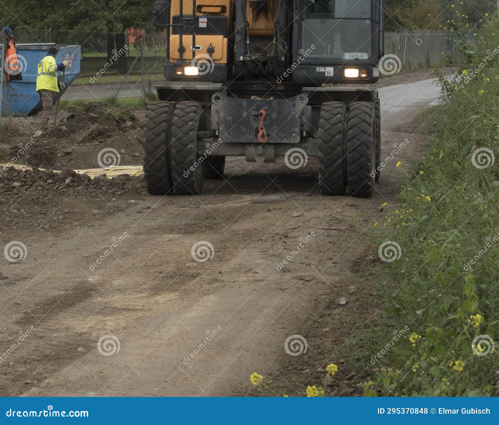 Ground Leveling in Road Construction Editorial Stock Photo - Image of ...