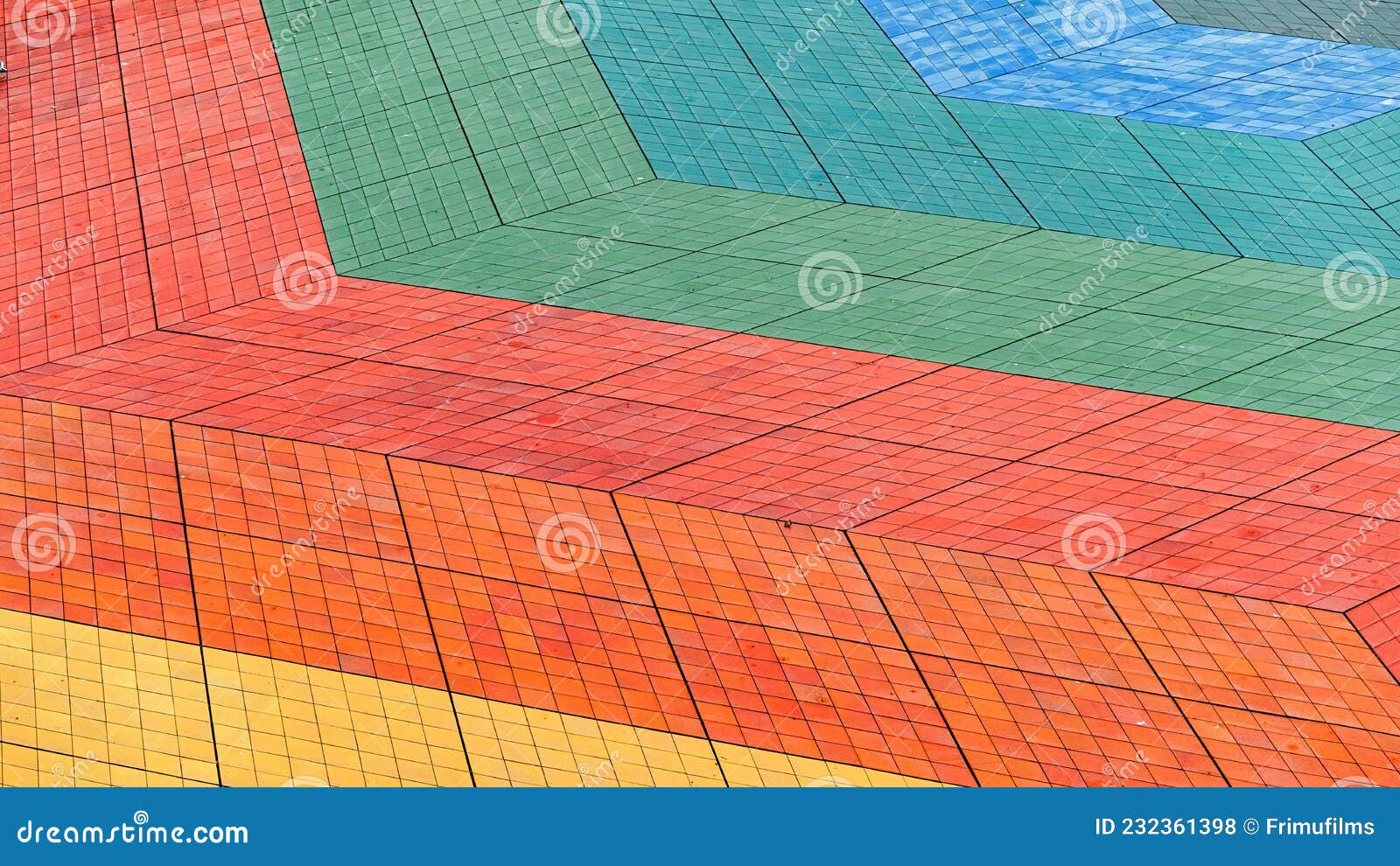 Ground Lined with Multicolored Mosaics Stock Photo - Image of pattern ...