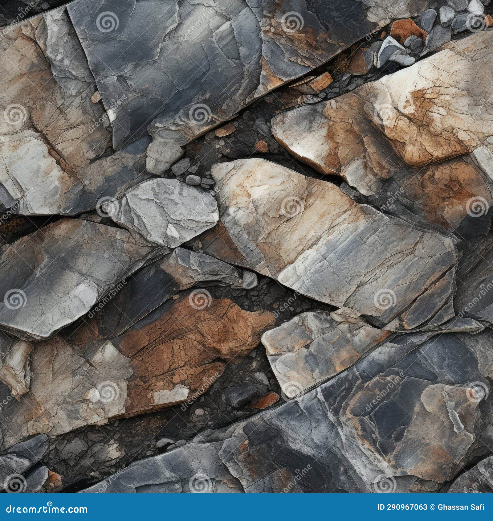 Ground Made of Broken Rocks Stock Illustration - Illustration of wood ...