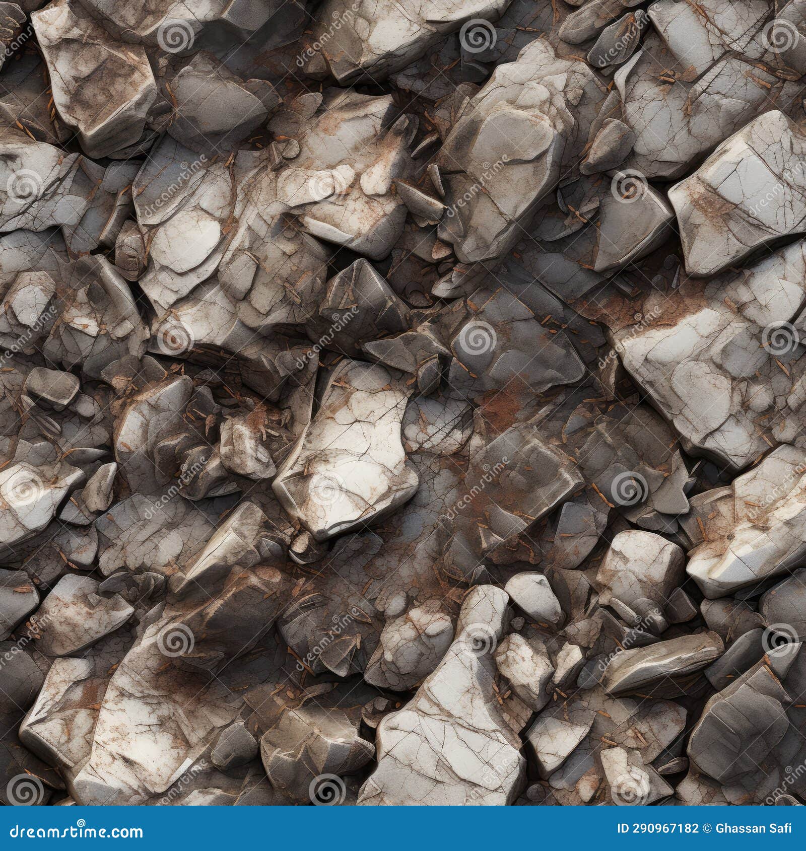 Ground Made of Broken Rocks Stock Illustration - Illustration of rubble ...