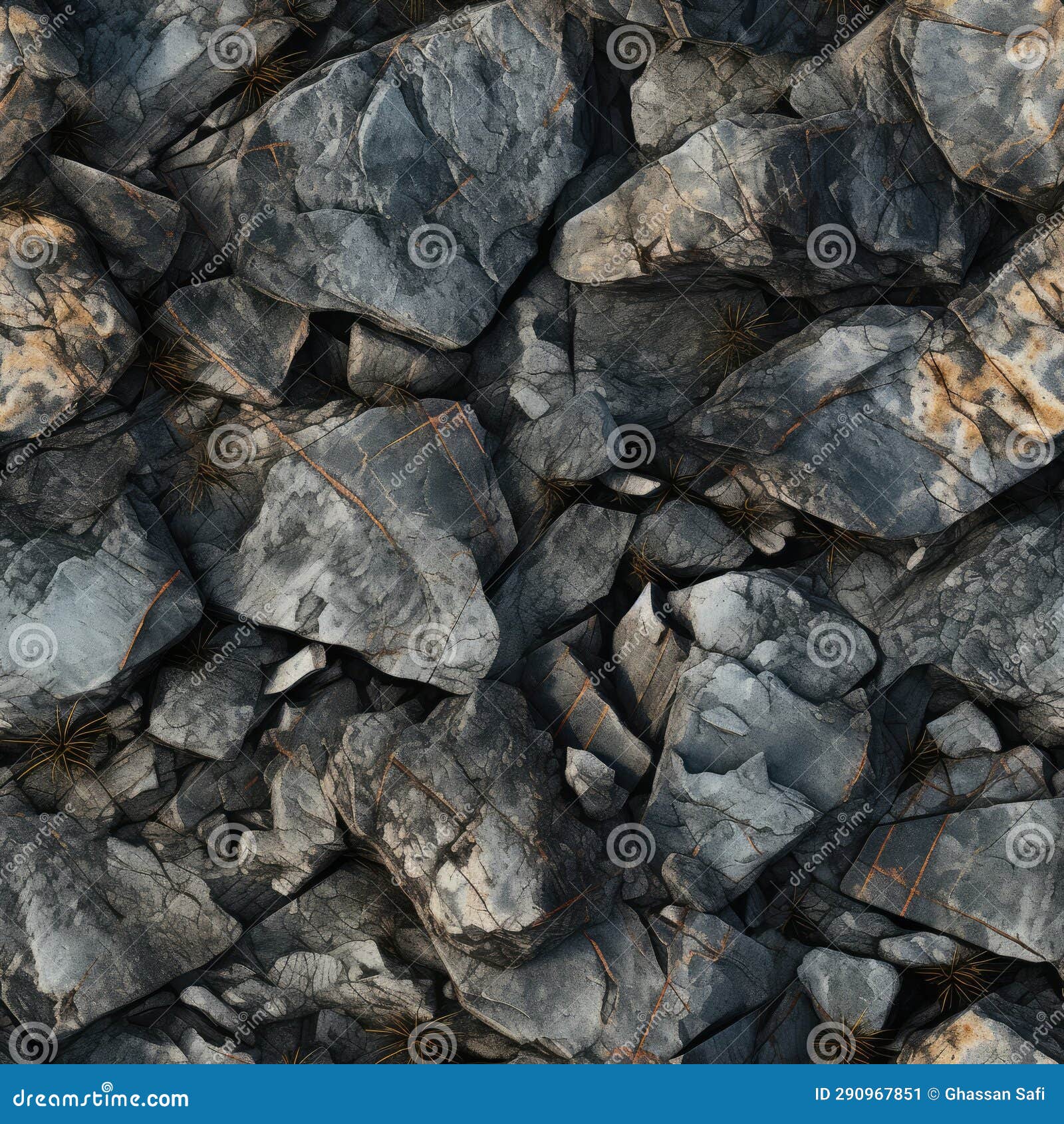 Ground Made of Broken Rocks Stock Illustration - Illustration of ...