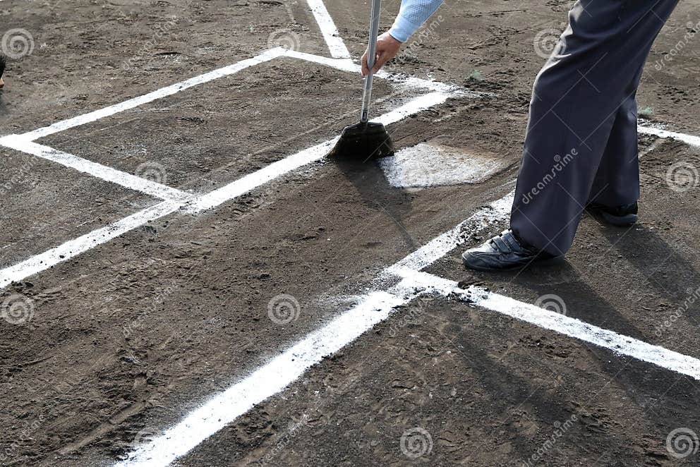 Ground maintenance work stock photo. Image of base, koshien - 205759612