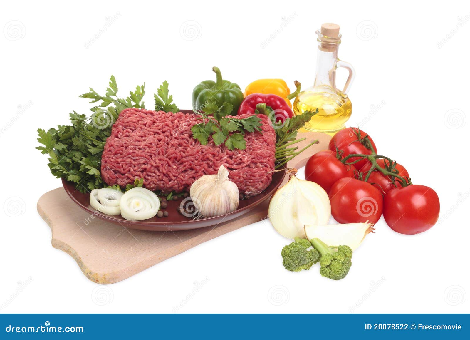 Ground meat. stock photo. Image of dish, cooking, oglio - 20078522