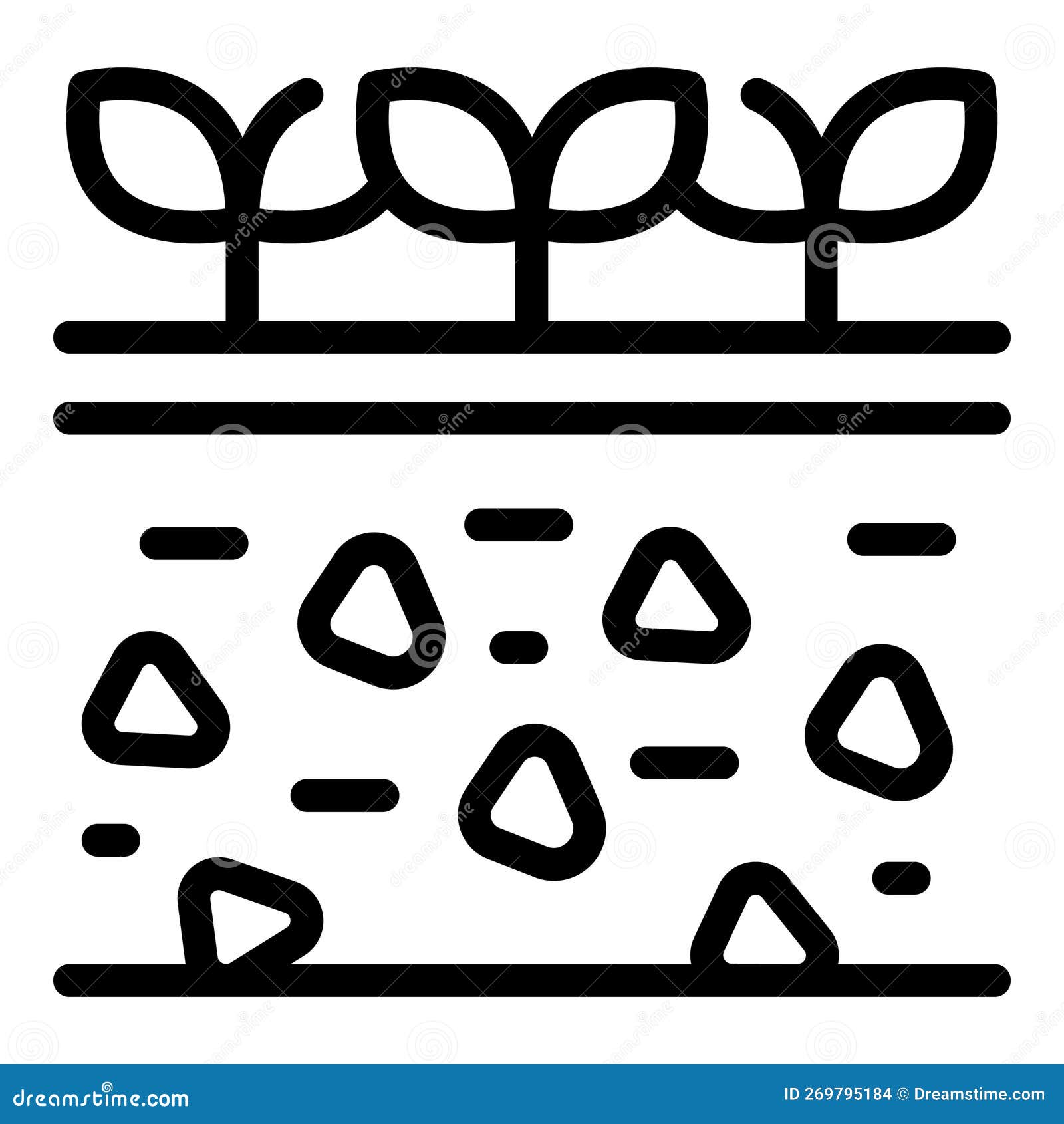 Ground Microplastics Pollution Icon Outline Vector. Water Food Stock ...