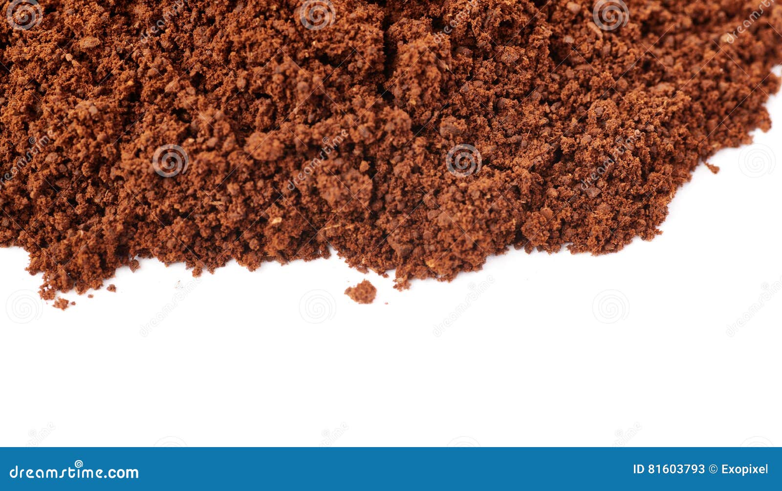 Ground Milled Coffee Powder Isolated Over White Background Stock Image ...