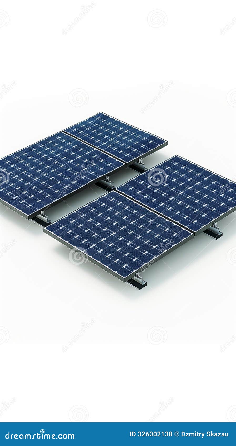 A Ground-Mounted Solar Array Basking in the Sunlight Stock Photo ...
