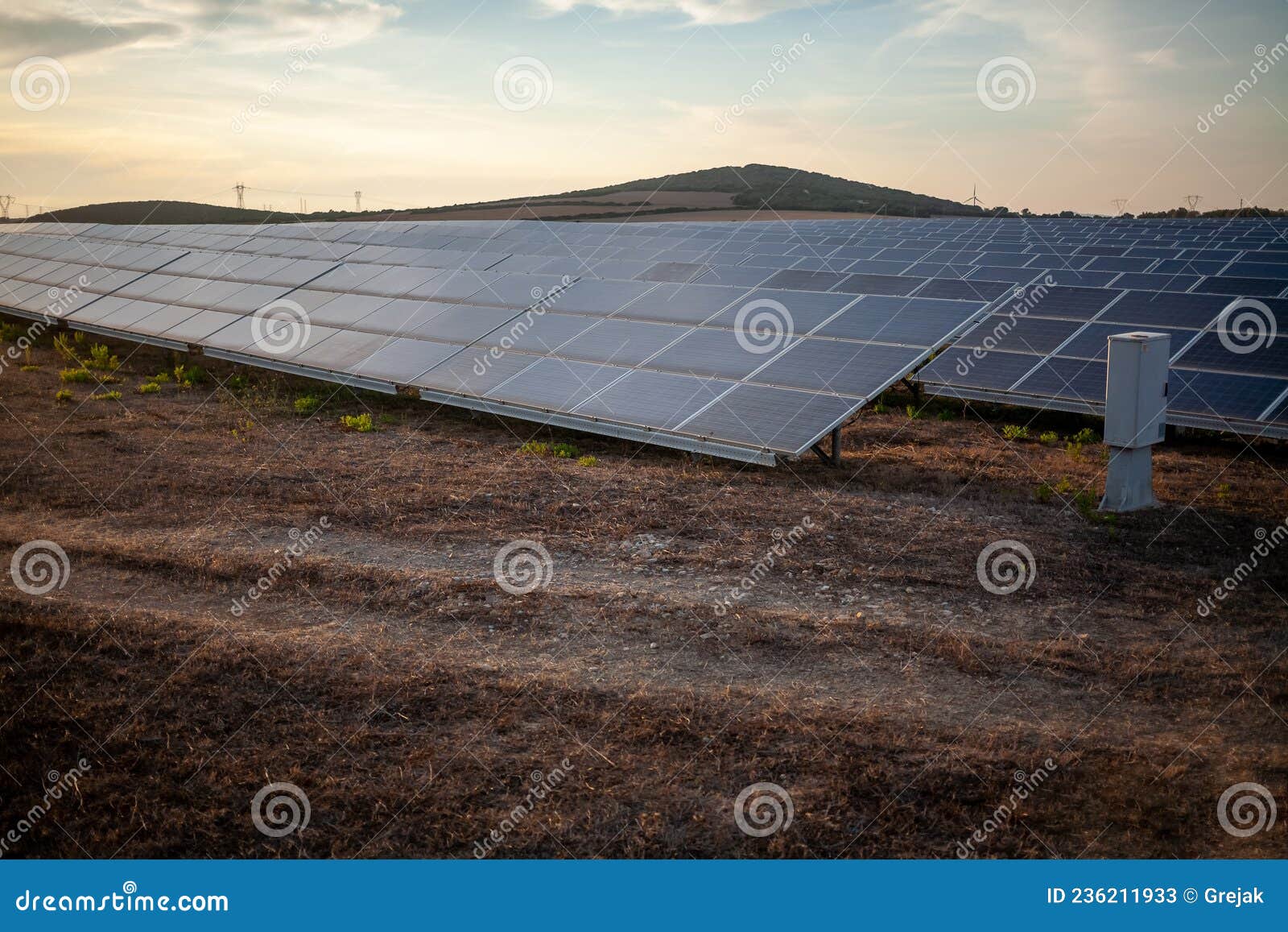Ground-mounted Solar Panels Stock Image - Image of modern, technology ...