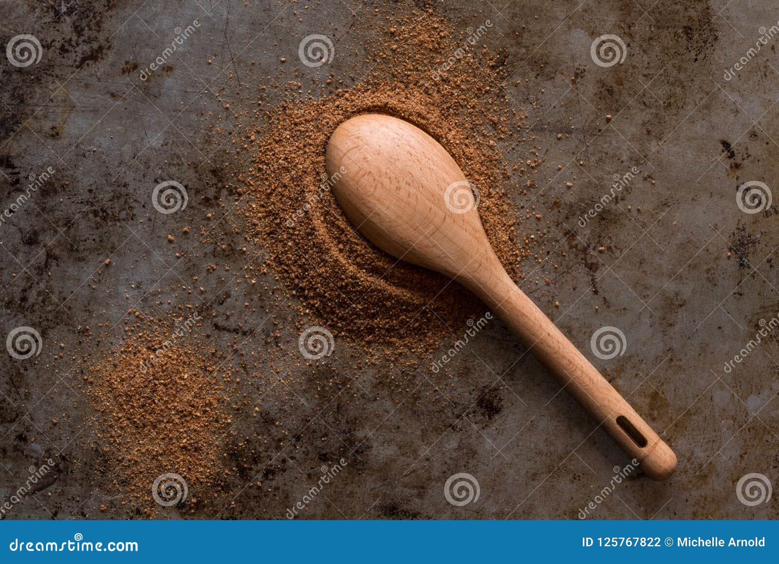 Ground Nutmeg Spilled from a Teaspoon Stock Photo - Image of baking ...