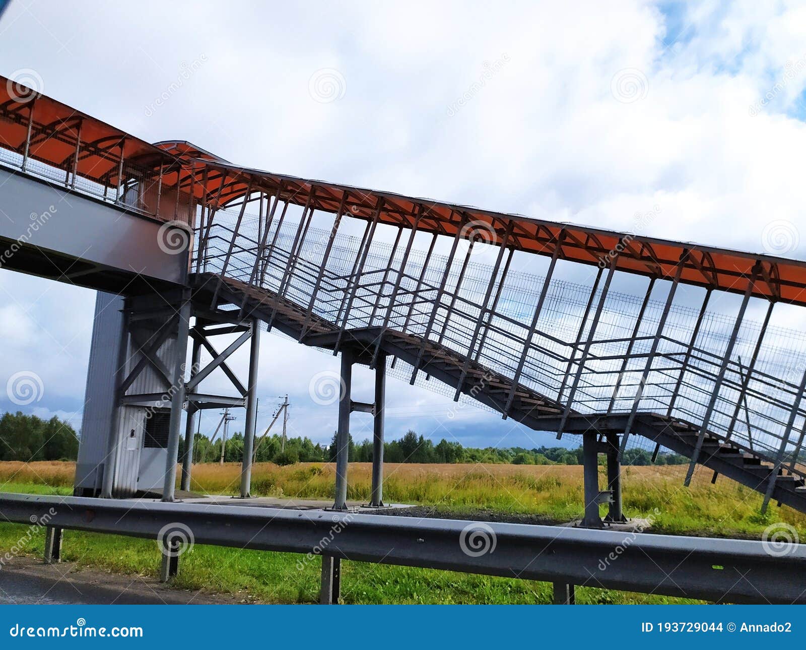 Ground Pedestrian Crossing Over the Highway Close Up Stock Photo ...