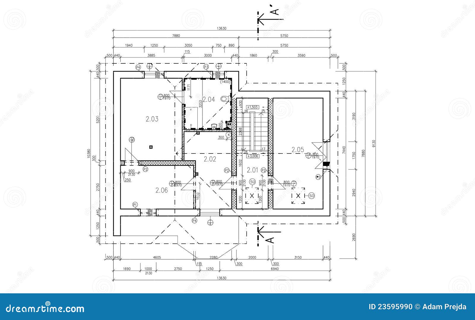 Ground plan stock vector. Illustration of architect, modern - 23595990
