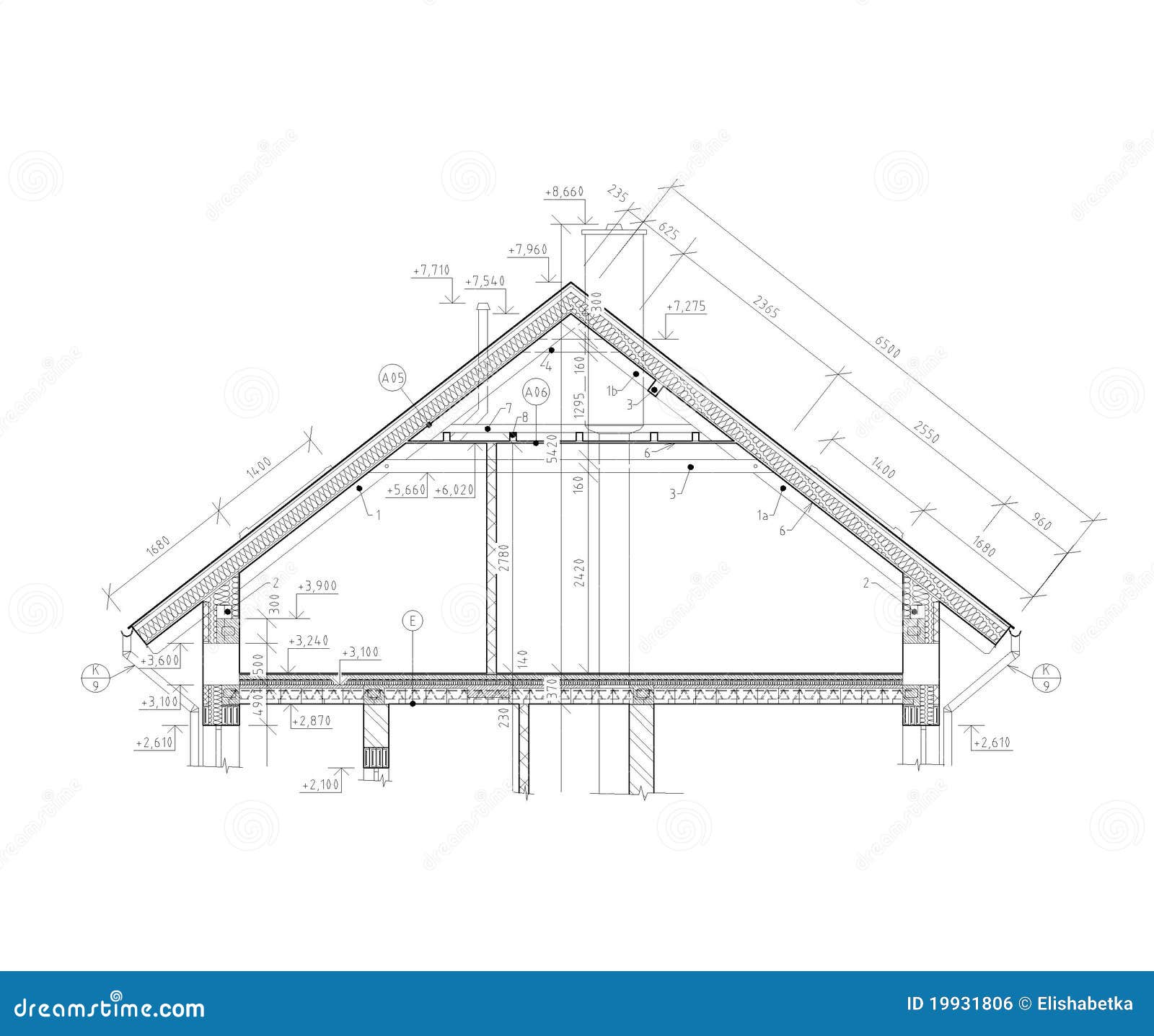 Ground Plan Of An Intermediate Structure Of A Fort. Royalty-Free Stock ...