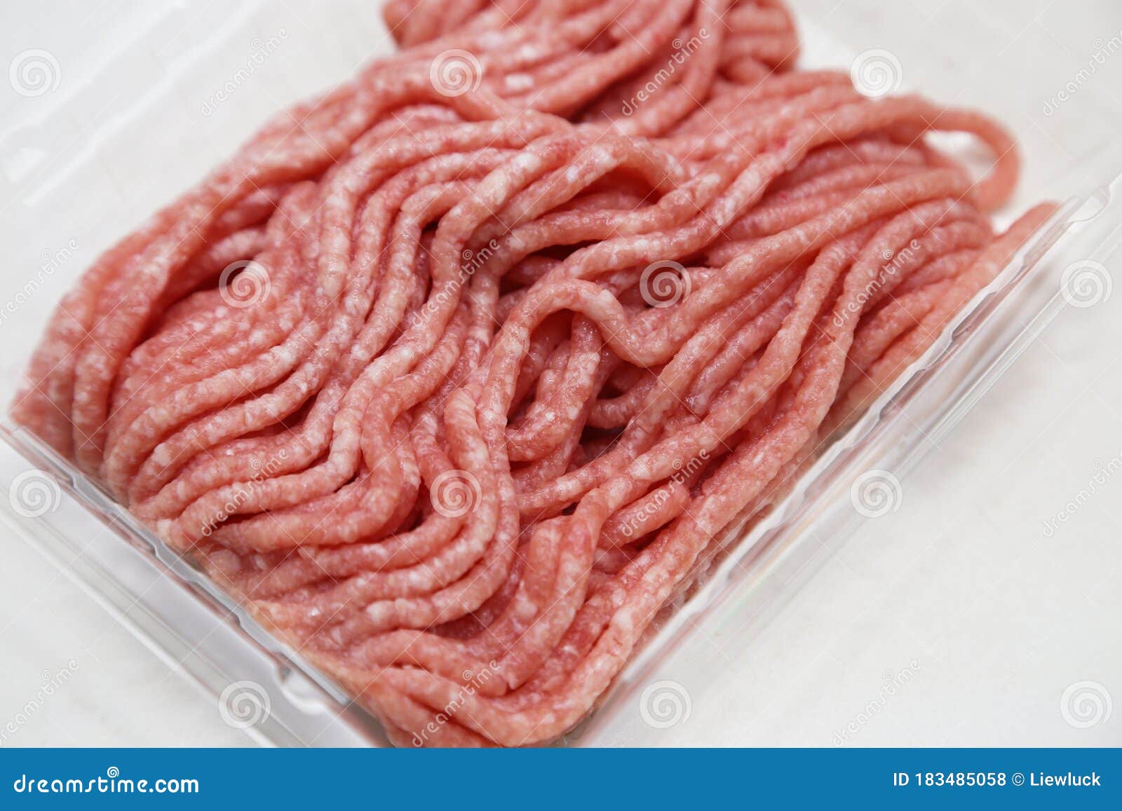 Ground pork in packing stock photo. Image of table, ingredient - 183485058