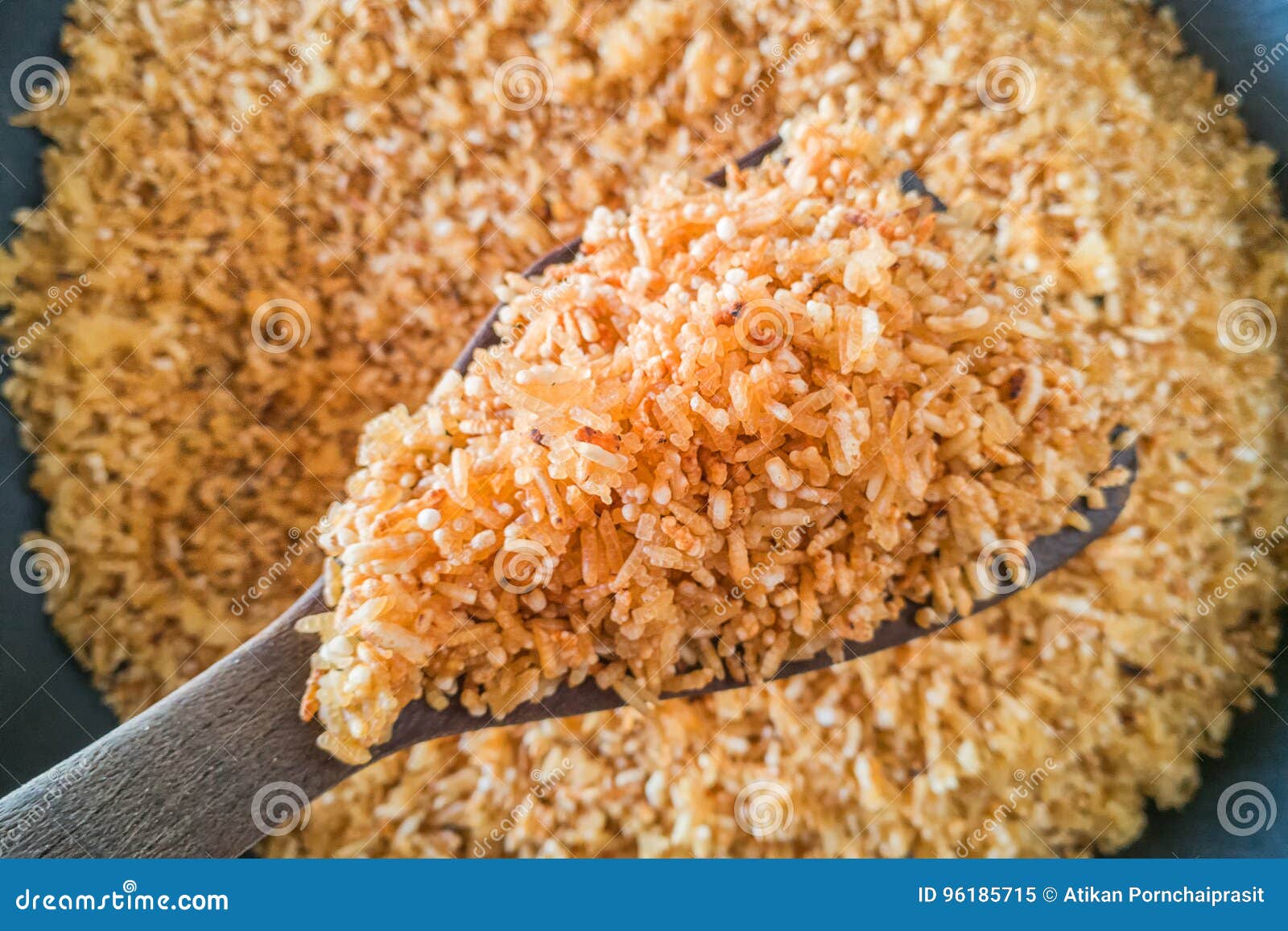 Ground Rice, Application of Cooked Rice, Stock Image - Image of ladle ...