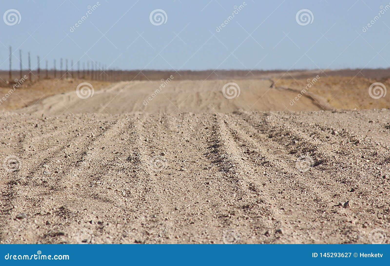 Ground Road through the Desert Stock Image - Image of cloud, national ...