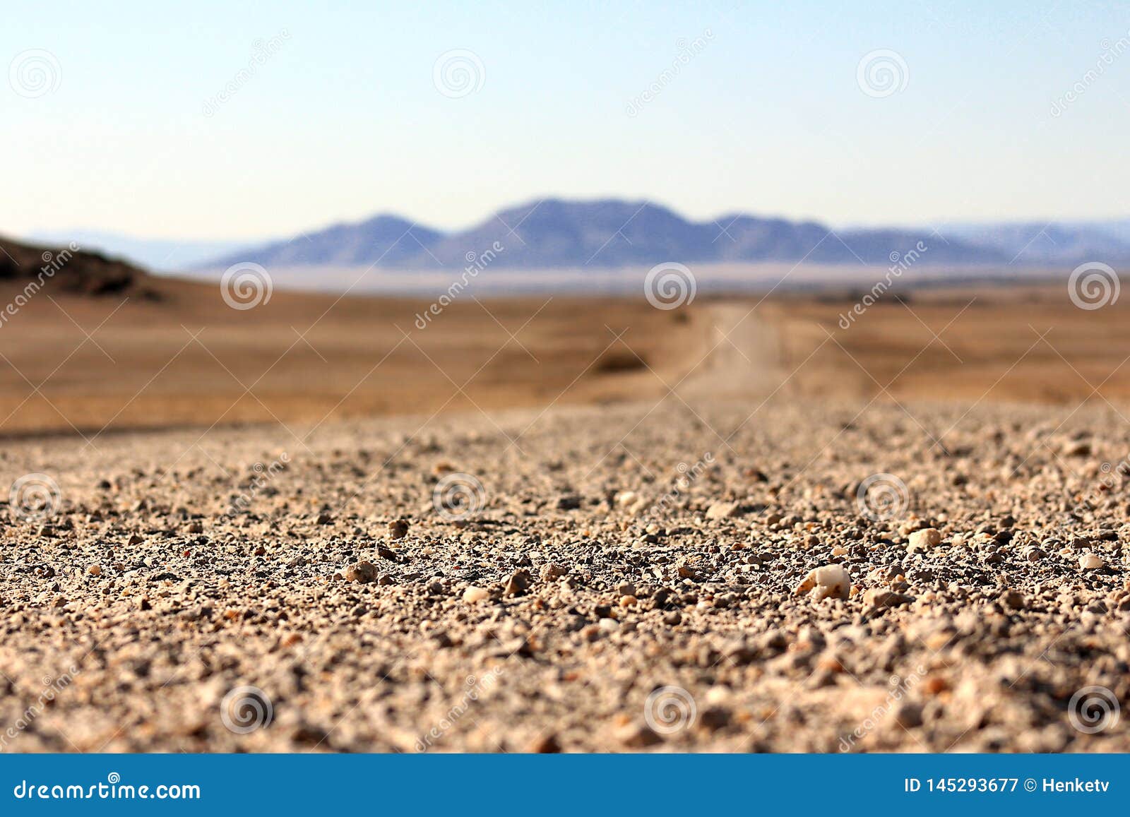 Ground Road through the Desert Stock Image - Image of country, blue ...