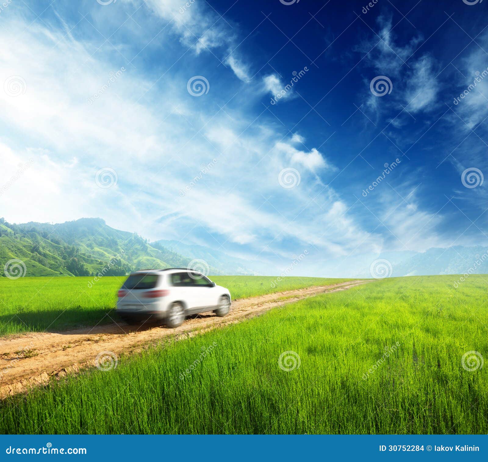 Ground road and car stock photo. Image of forest, spring - 30752284