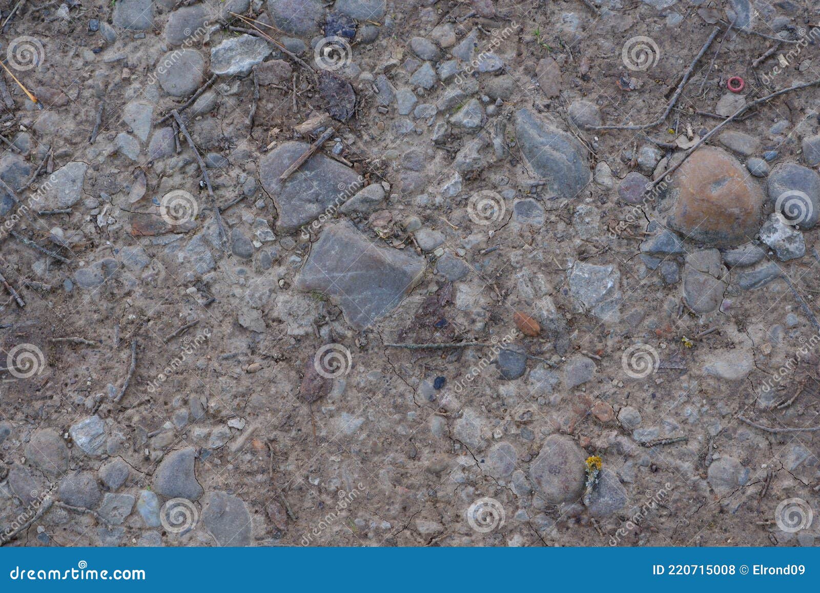 Ground with Rocks in a Country Side Road Stock Photo - Image of ...