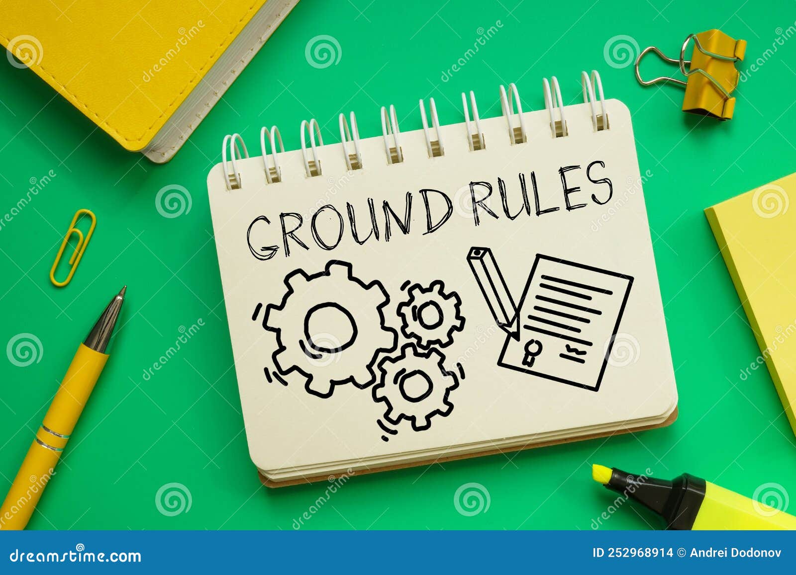 Ground Rules are Shown Using the Text Stock Photo - Image of ...