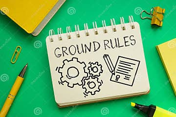Ground Rules are Shown Using the Text Stock Photo - Image of ...