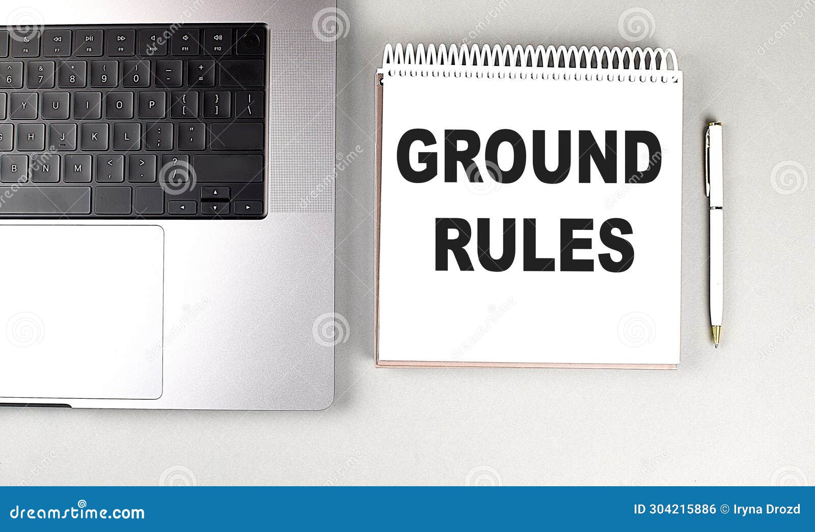 GROUND RULES Text on Notebook with Laptop and Pen Stock Photo - Image of paper, rules: 304215886