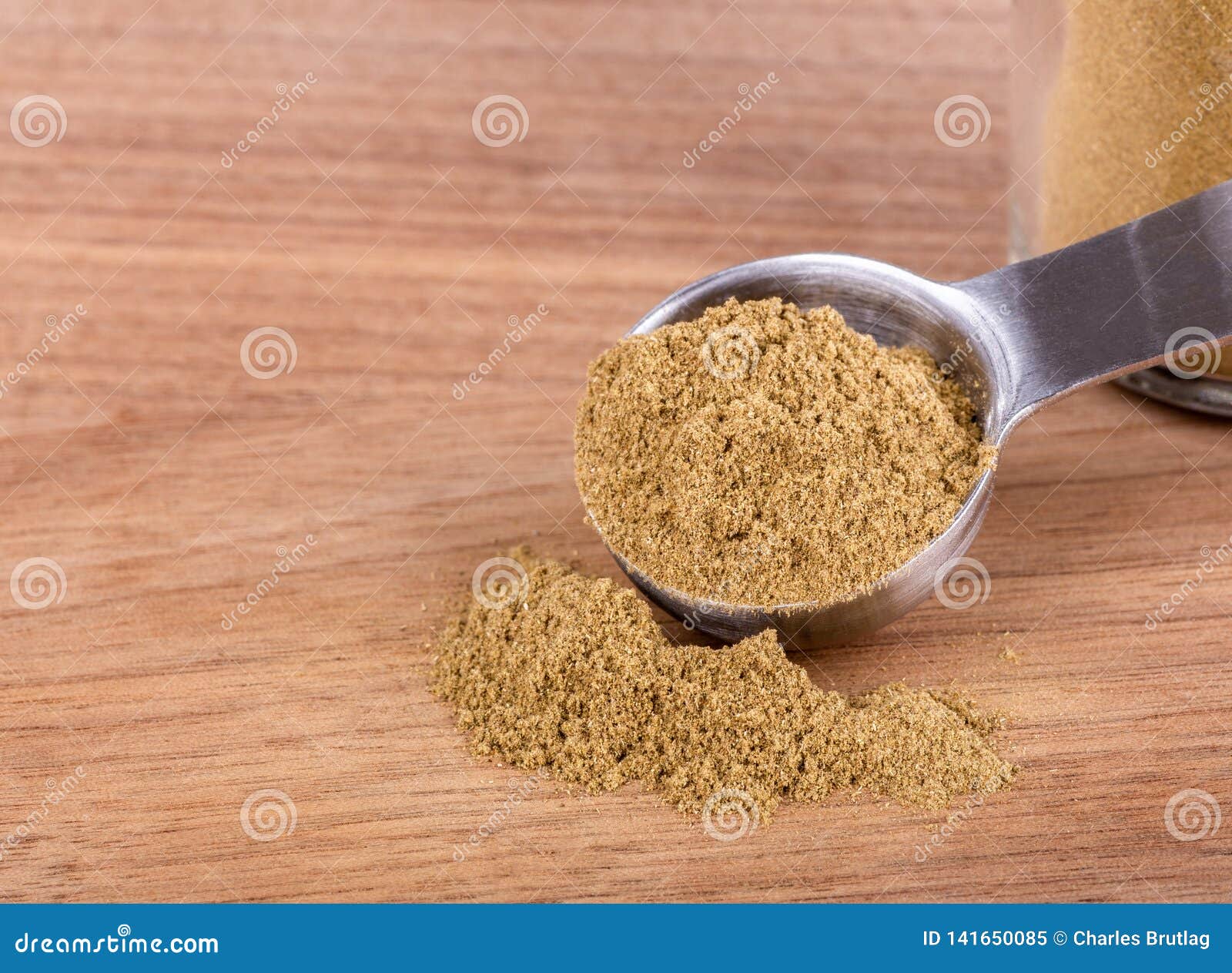 Ground Sage on a Wooden Table Stock Image - Image of seasoning, spices ...