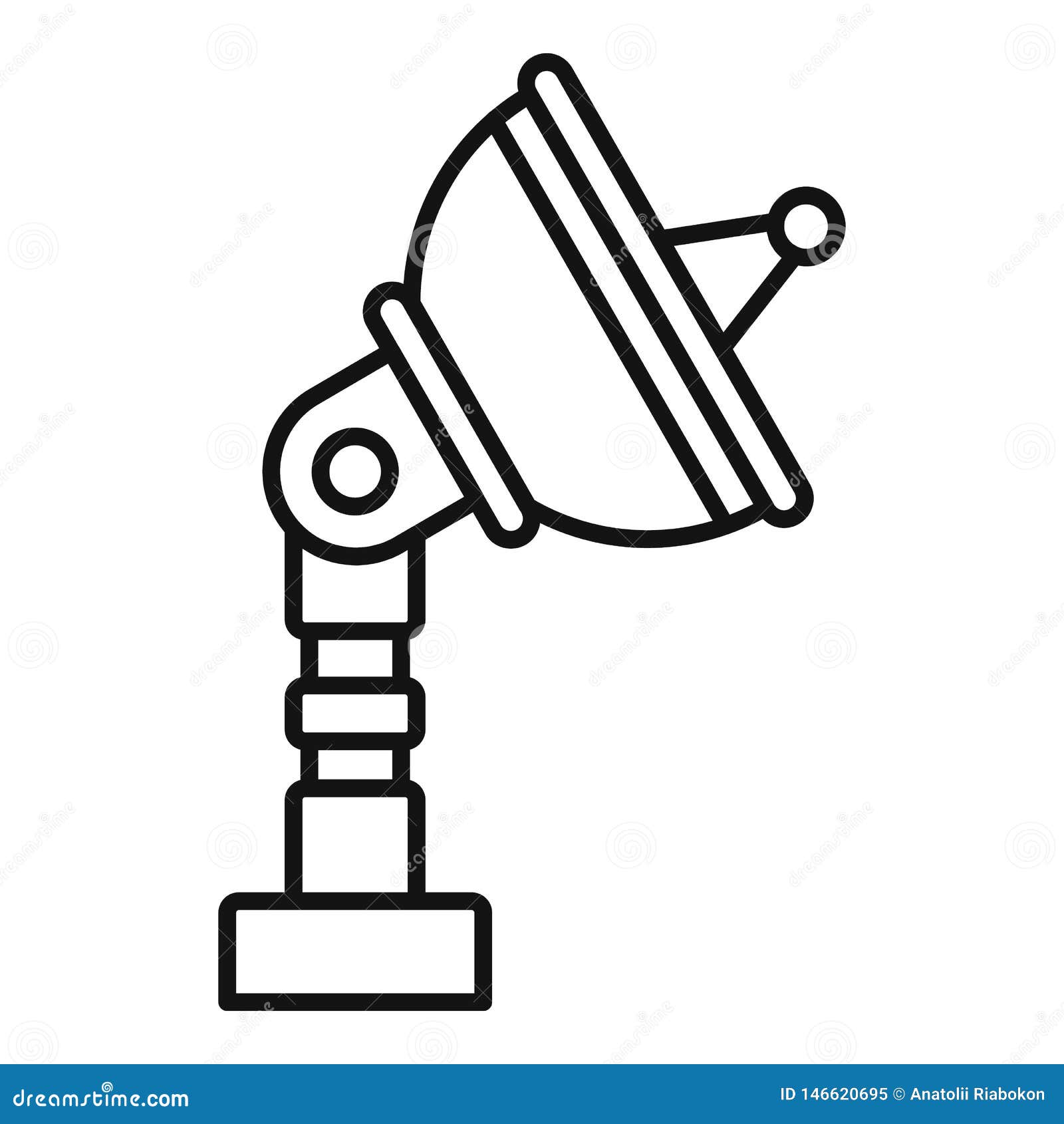 Ground Satellite Antenna Icon, Outline Style Stock Vector ...
