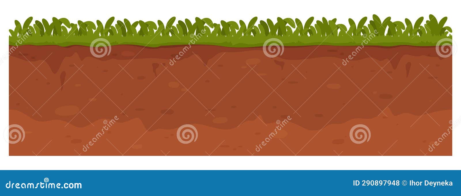 Ground in a Section with Different Layers. Seamless Pattern with Land ...