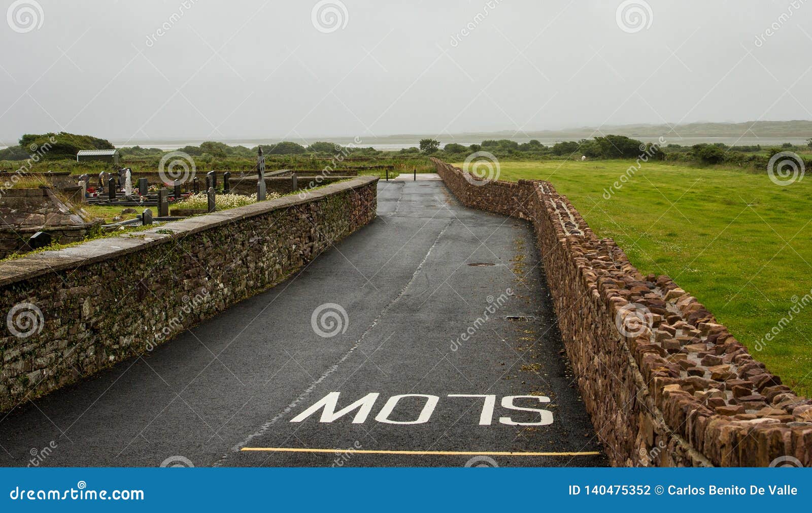Ground Sign by the Dingle Cemetery. Stock Photo - Image of crosses ...