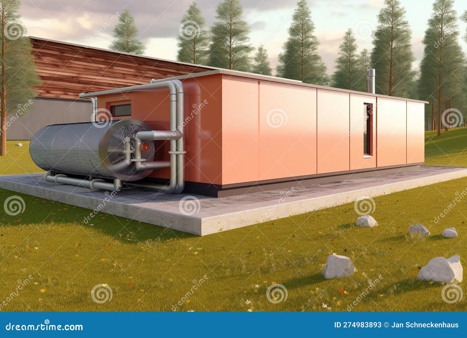 Ground Source Heat Pump System for Heating Home with Geothermal Energy ...