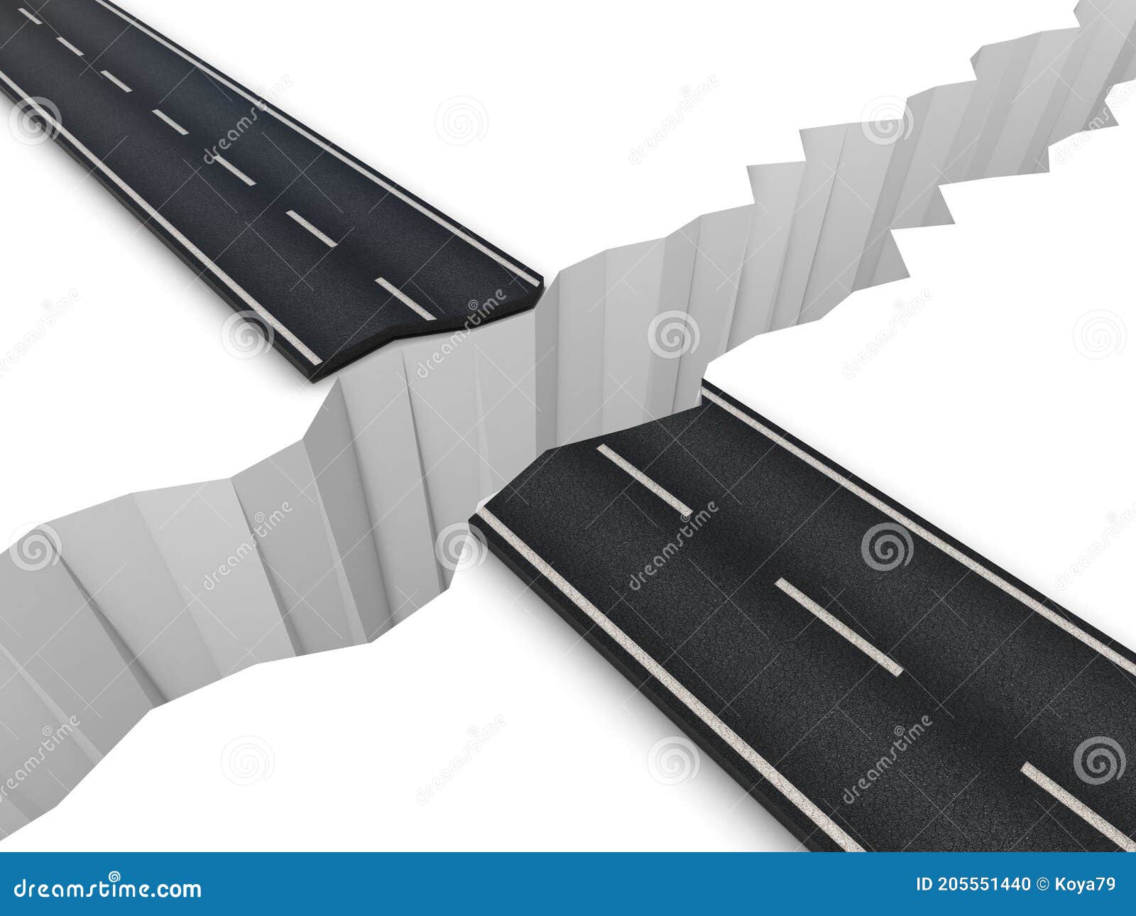 Road Split Vector Illustration | CartoonDealer.com #25737354