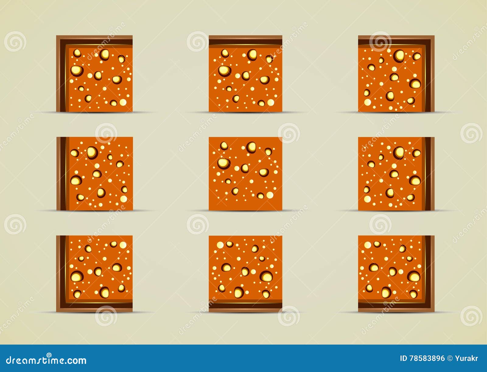 Ground Sprites with Gold for Creating Video Game Stock Vector ...