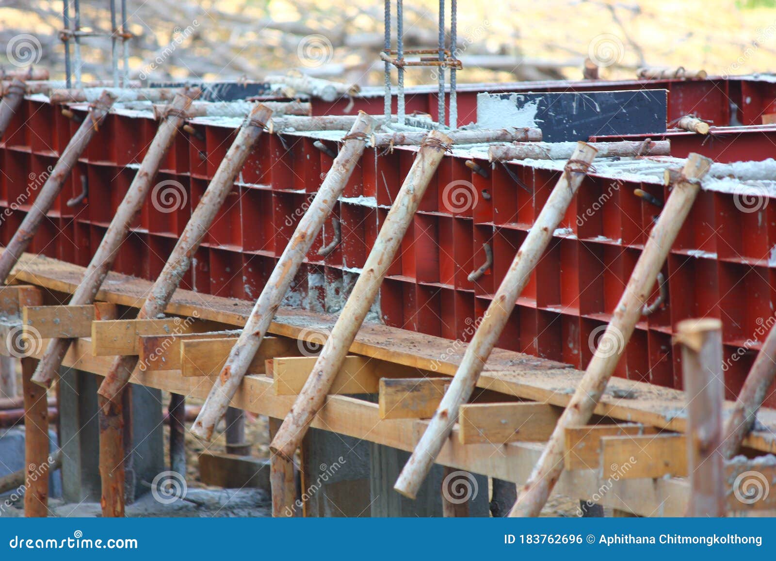 The Ground Structure after Put on Cement in To Formwork of Building ...