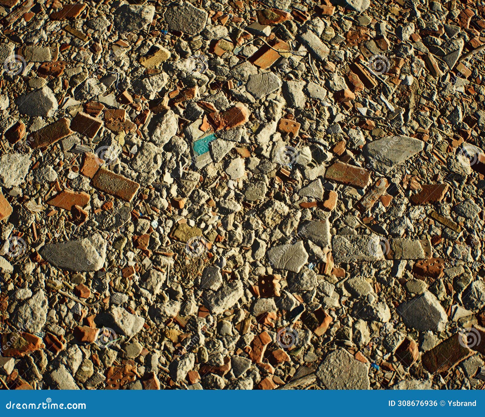 Ground Surface with Construction Rubble. Stock Photo - Image of ...
