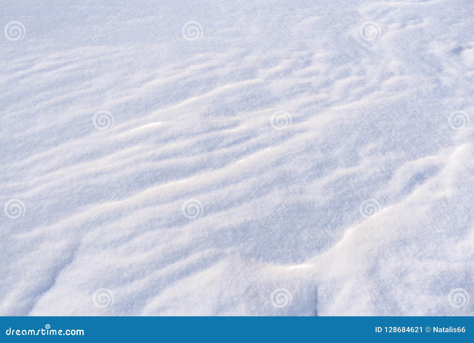 Ground Surface Covered with Fluffy Freshly Fallen White Snow. Stock ...