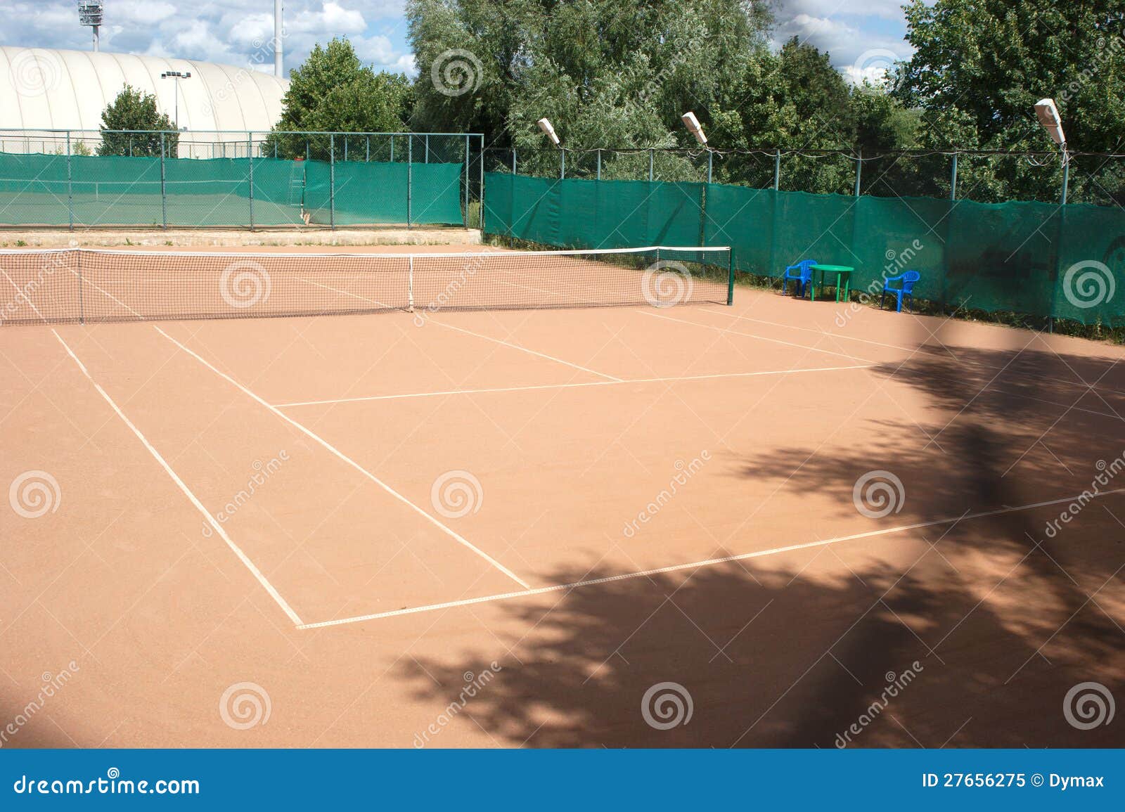 Ground Tennis Court in Summer Stock Image - Image of nature, clay: 27656275